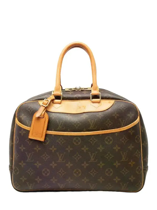 LOUIS VUITTON Monogram Deauville Handbag - Brown