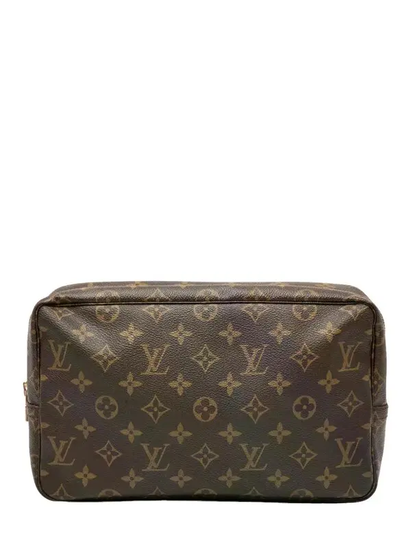 LOUIS VUITTON 1987 Monogram Trousse Toilette 28 Clutch - Brown