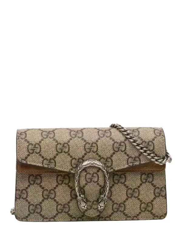 Gucci Mini Gg Supreme Dionysus Crossbody Bag - Brown