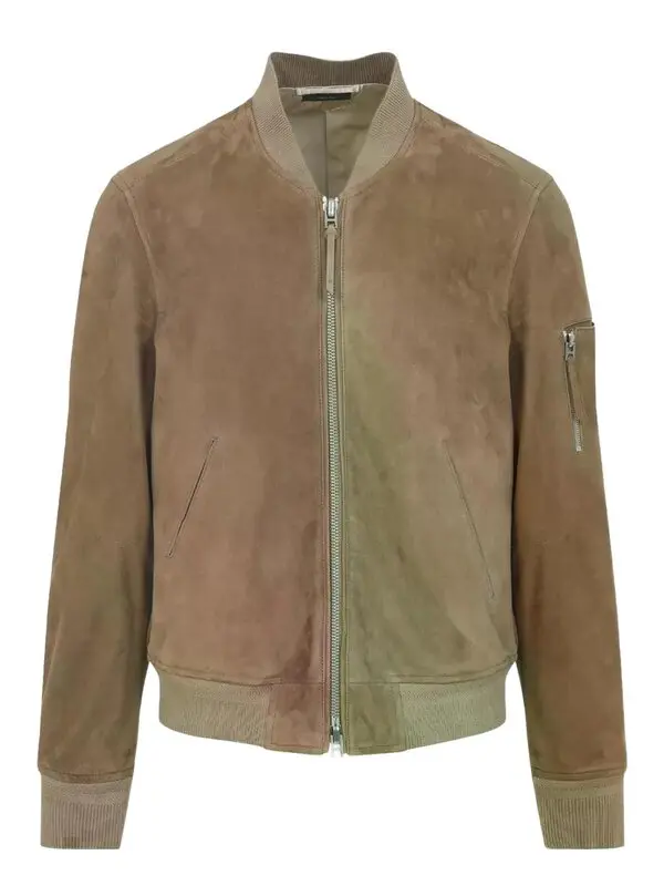 TOM FORD Zipped Bomber Jacket - Brown