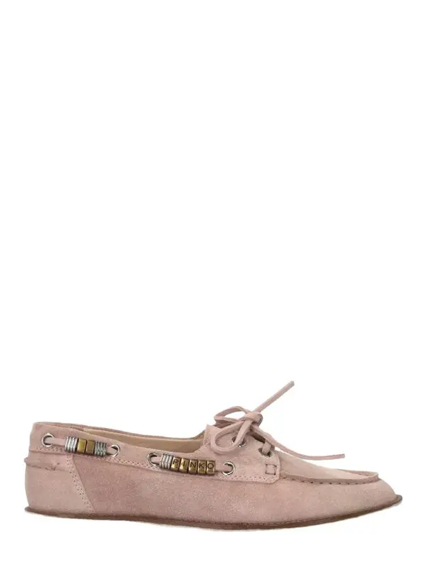 Pinko Suede Loafers - Pink