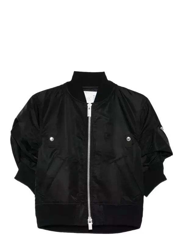 Sacai Puff-sleeve Bomber Jacket - Black
