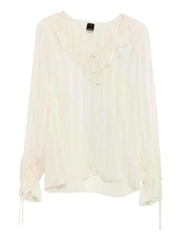 Pinko Biddy Ruffled Blouse - Neutrals