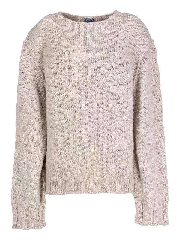 Kenzo Zigzag Knit Sweater - Neutrals