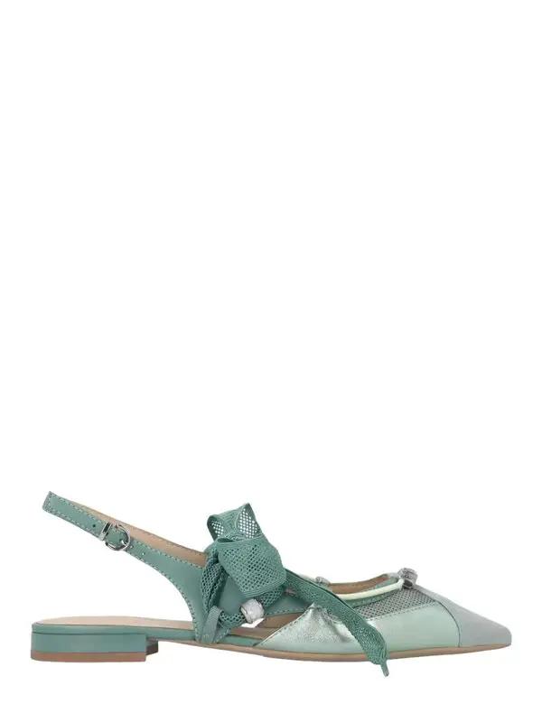 Pinko Bow-embellished Ballet Flats - Green
