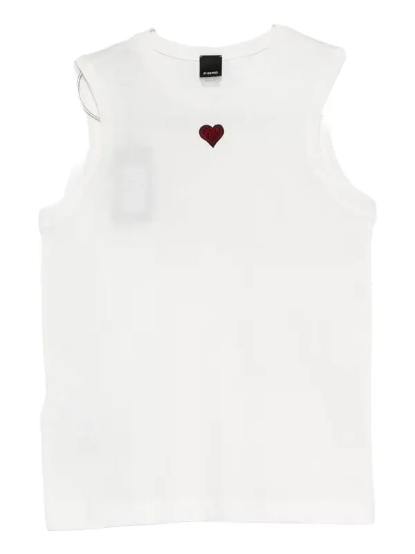 Pinko Heart Tank Top - White