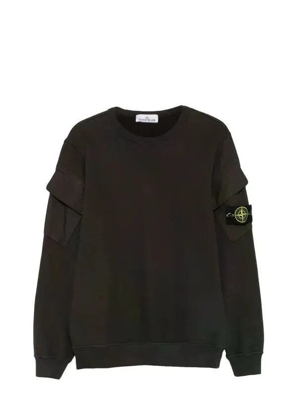 Stone Island Crew-neck Sweatshirt With Pocket Detail - Grey