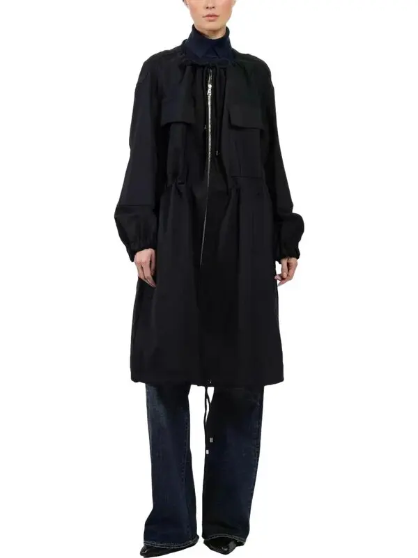 Plan C Drawstring-fastening Parka - Black