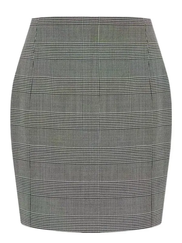 Balmain Checked Mini Skirt - Grey
