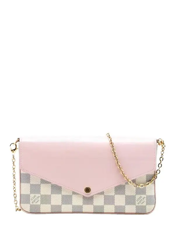 LOUIS VUITTON Damier Azur Pochette Felicie, 2019 - Pink