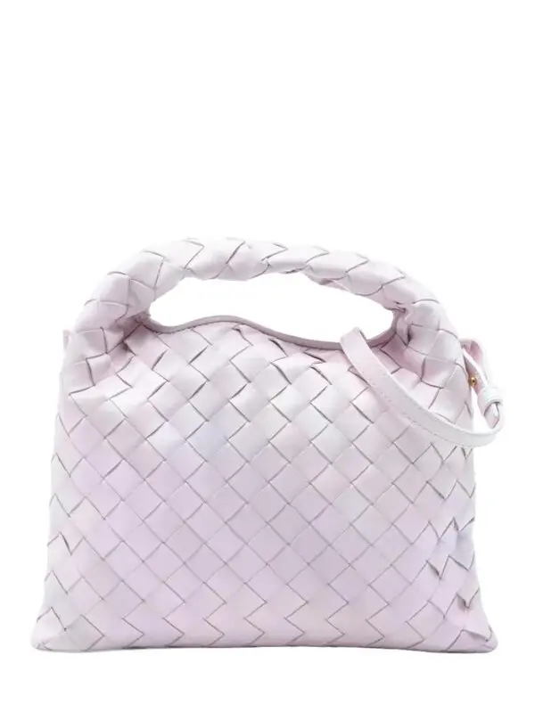 Bottega Veneta Mini Calfskin Intrecciato Hop Satchel - Pink