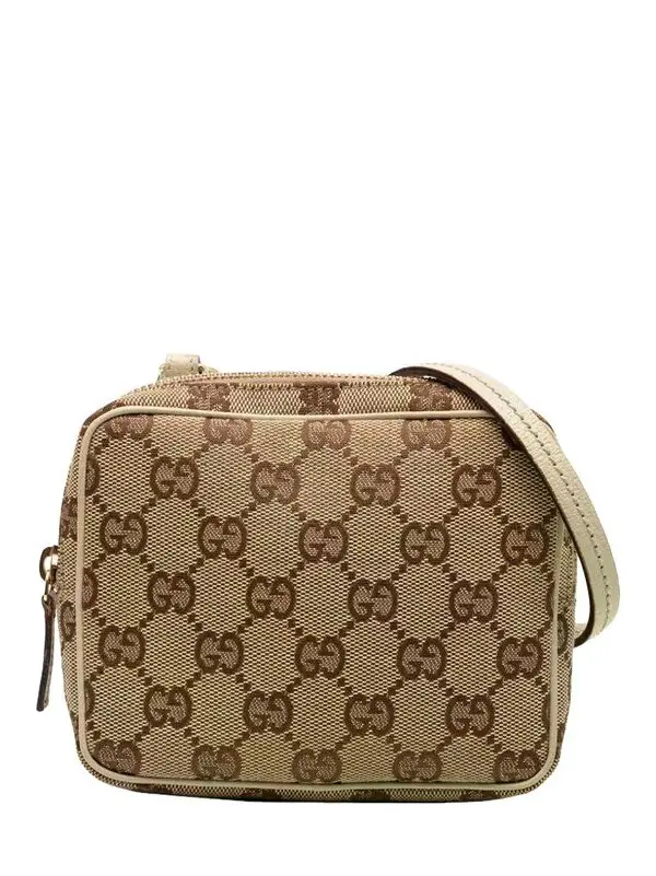 Gucci Gg Canvas Crossbody Bag - Brown