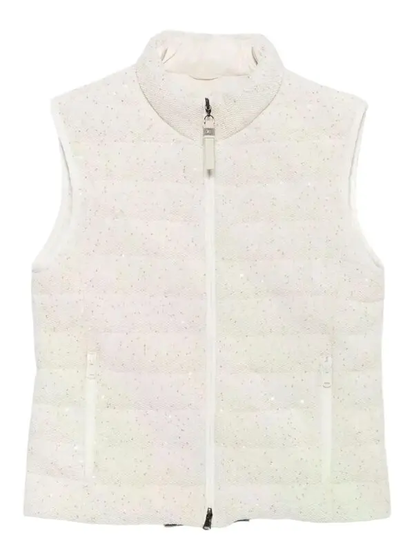 Brunello Cucinelli Sequin-embellished Gilet - Neutrals