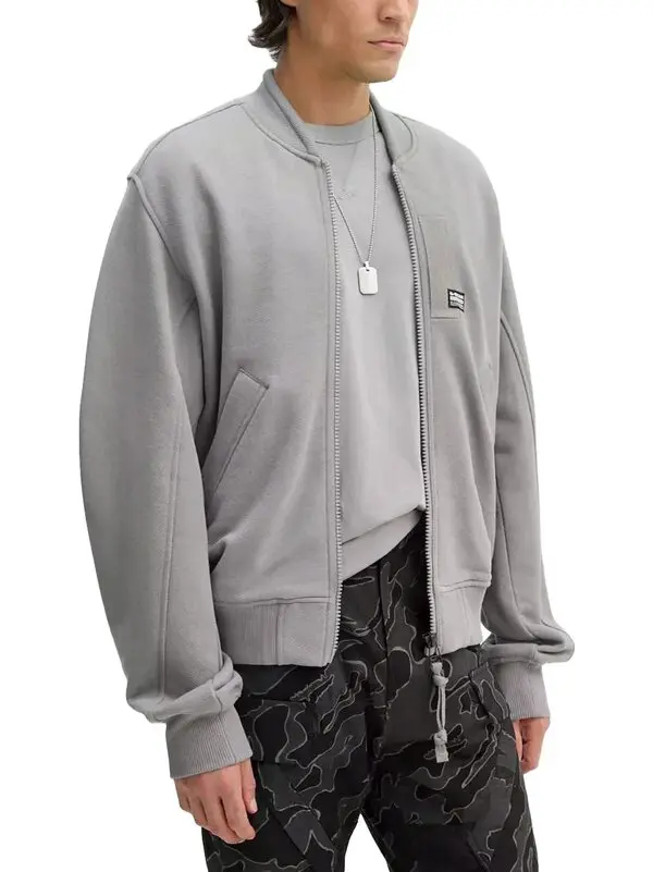 G-star Raw Embroidered Zip Sweatshirt - Grey