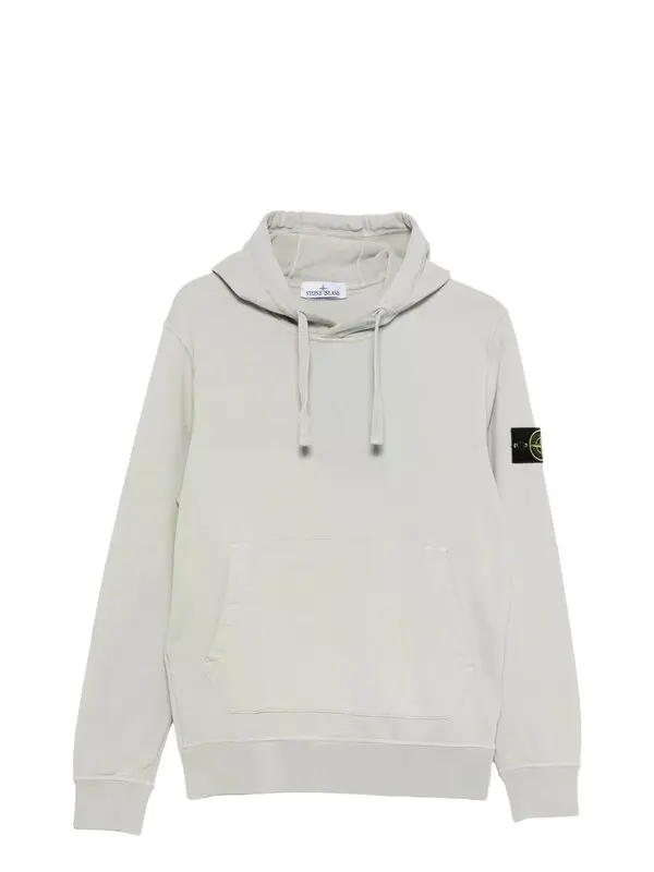 Stone Island Kangaroo-pocket Hoodie - Grey