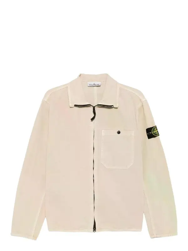 Stone Island Patch-pocket Zip Overshirt - Neutrals