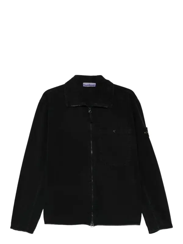 Stone Island Zip Pocket Overshirt - Black
