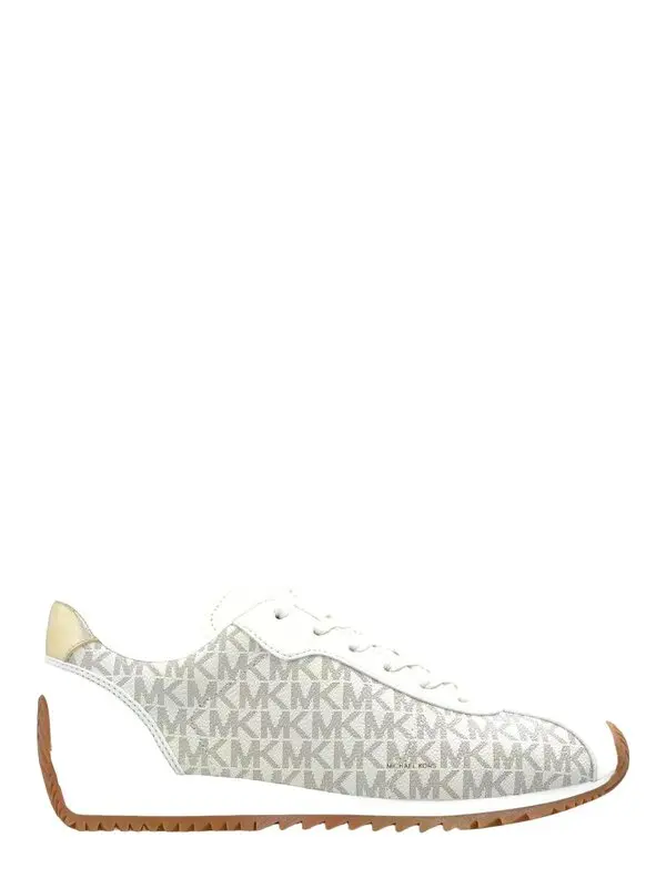 Michael Kors Rhodes Monogram Lace-up Sneakers - Neutrals
