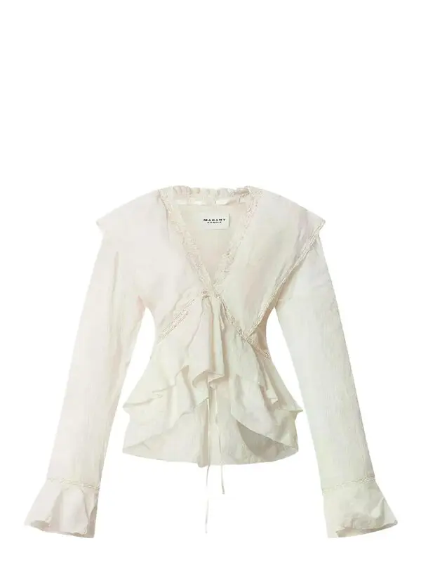 MARANT ETOILE Damienne Lace Blouse - Neutrals