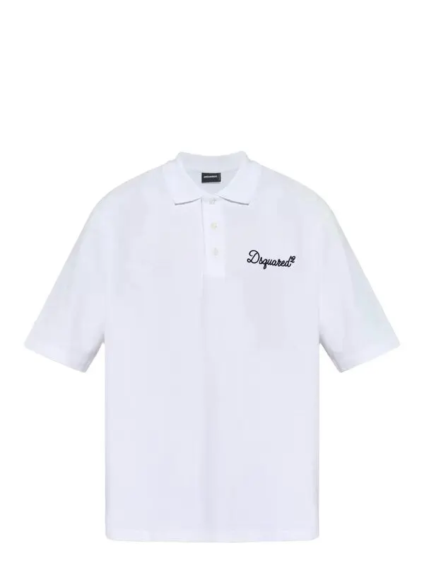 Dsquared2 Logo-embroidered Polo Shirt - White