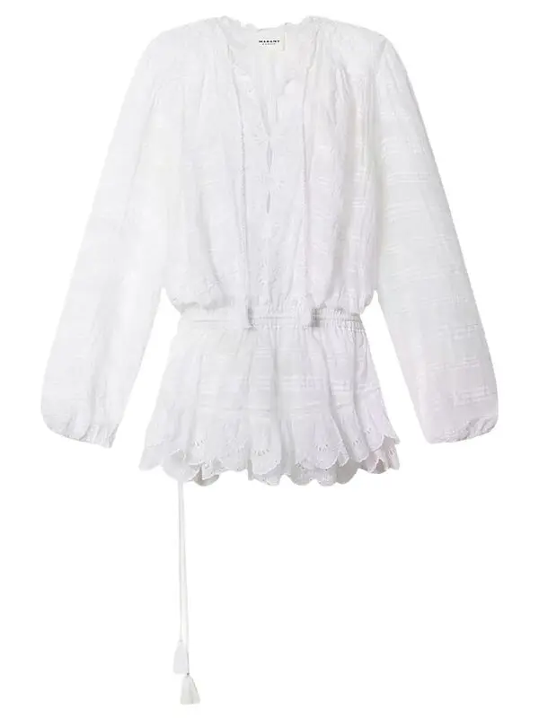 MARANT ETOILE Preya Laced Mini Dress - White