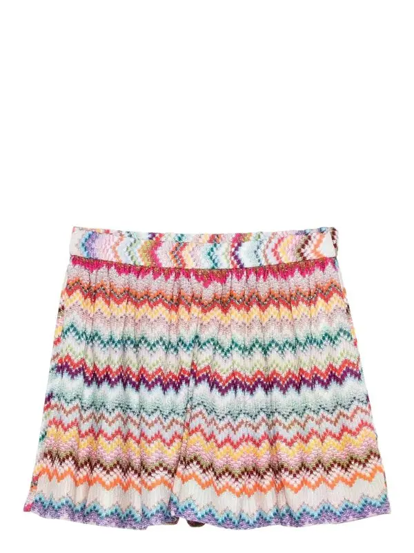 Missoni Chevron Knitted Shorts - Neutrals