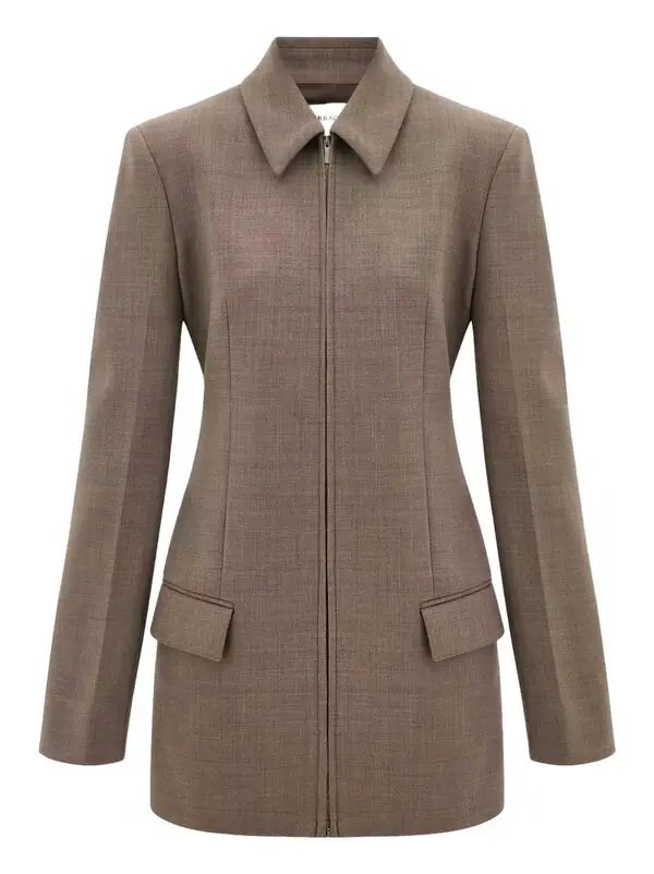 FERRAGAMO Zip-fastening Blazer - Brown