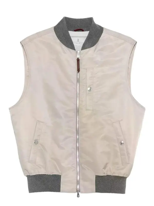 Brunello Cucinelli Zip-up Gilet - Neutrals