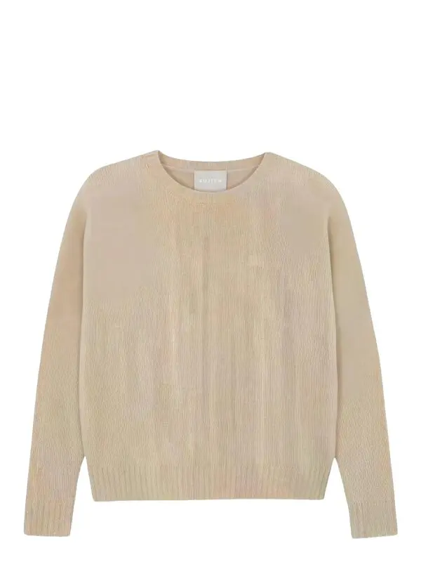 KUJTEN Crew-neck Cashmere Sweater - Neutrals