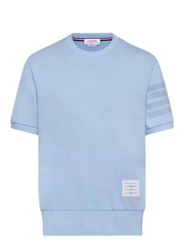 Thom Browne 4-bar Crew-neck T-shirt - Blue