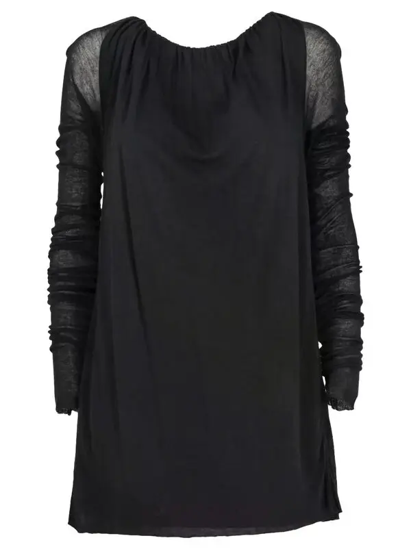Rick Owens Long-sleeve Mini Dress - Black