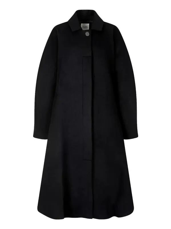 STUDIO TOMBOY Single-breasted Flared-hem Coat - Black