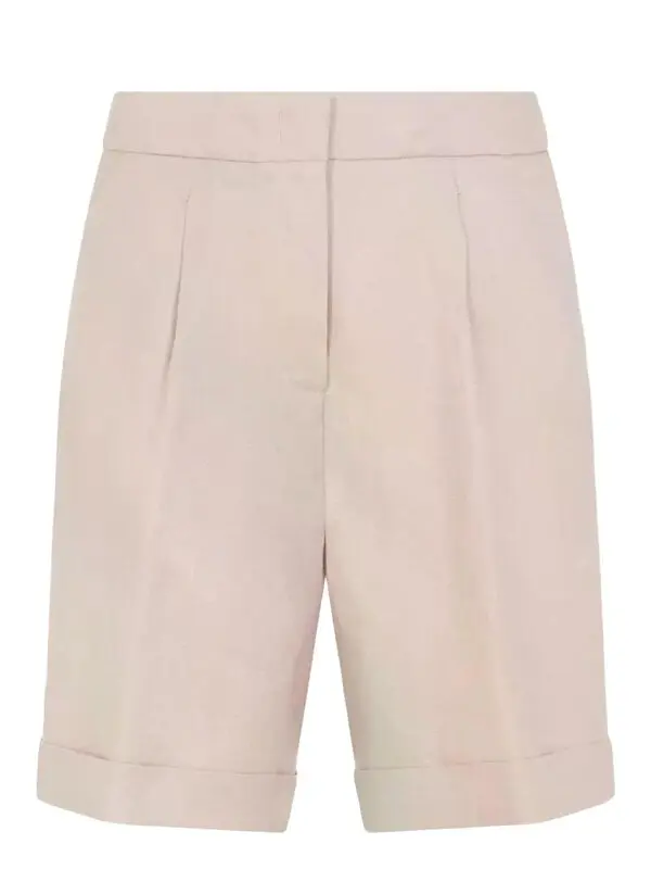 Peserico Pleat-detail Cuffed Shorts - Pink