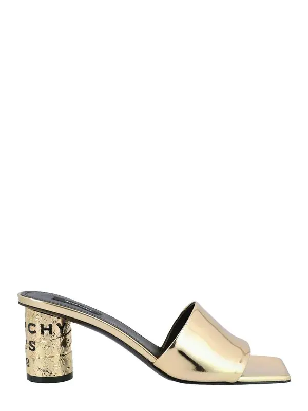 Givenchy Heeled Mules With Logo Detail - Gold