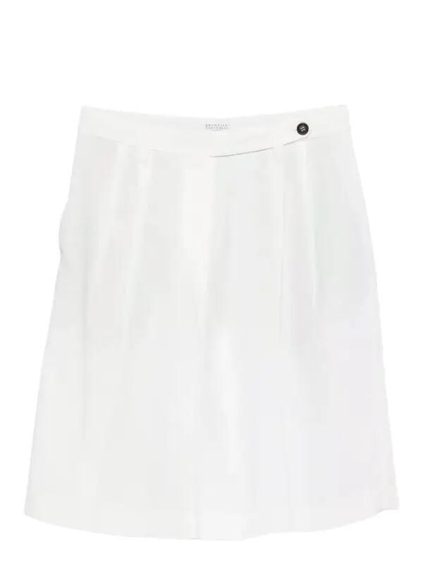 Brunello Cucinelli Pleated Shorts - White
