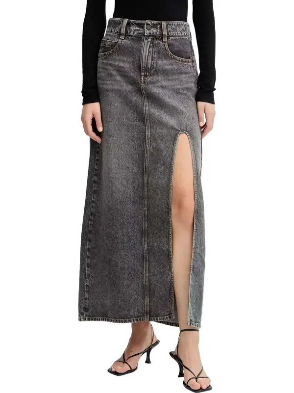 Miss Sixty Split Midi Skirt - Grey