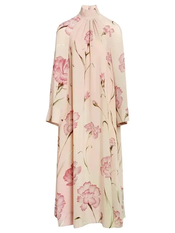 Giambattista Valli Floral High-neck Dress - Neutrals