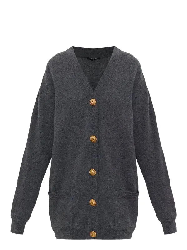 Balmain Button Pockets Cardigan - Grey