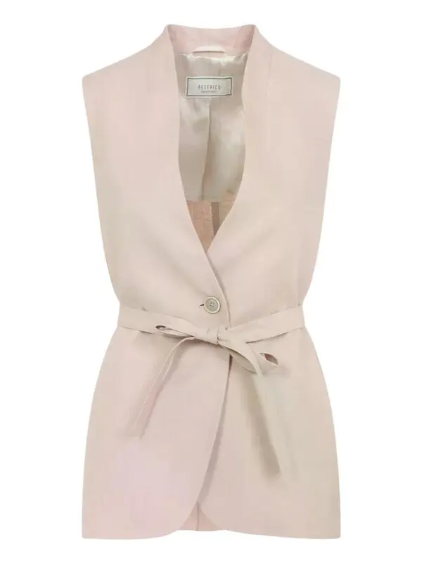 Peserico Belt-detailed Waistcoat - Neutrals