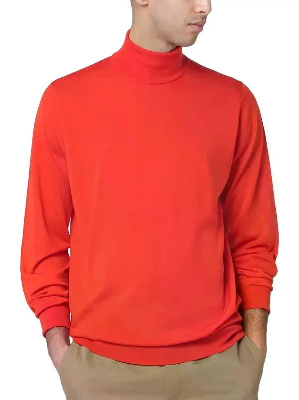 John Smedley Roll-neck Richards Sweater - Orange