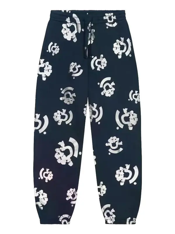DENIM TEARS Bstroy Tears Graphic Track Pants - Blue