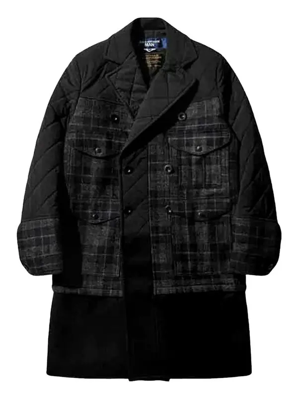 Junya Watanabe X Filson Quilted Check Coat - Black