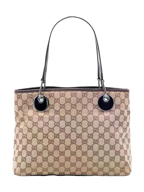 Gucci Gg Canvas Eclipse Tote Bag - Brown