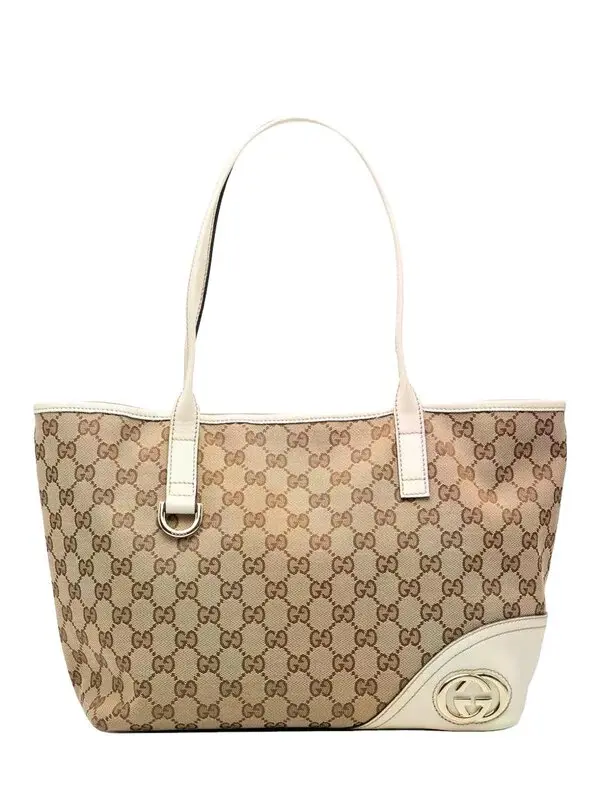 Gucci Gg Canvas Britt Tote Bag - Brown