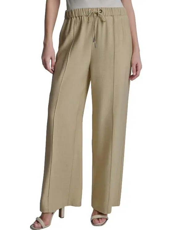 Dkny Woven Drawstring Flared Pants - Mojave Desert