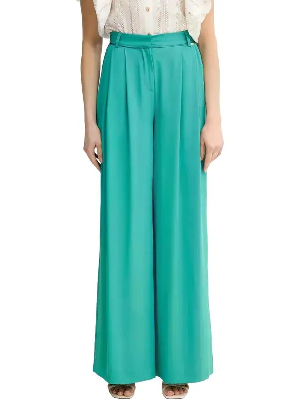 FRACOMINA Pleated Wide-leg Trousers - Green