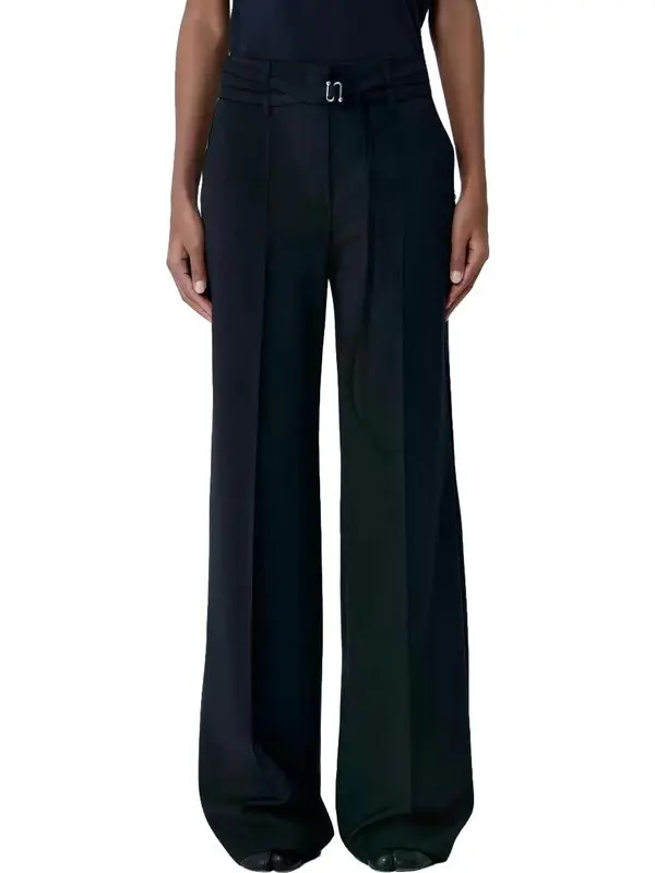 Sportmax High-rise Wide-leg Trousers - Black