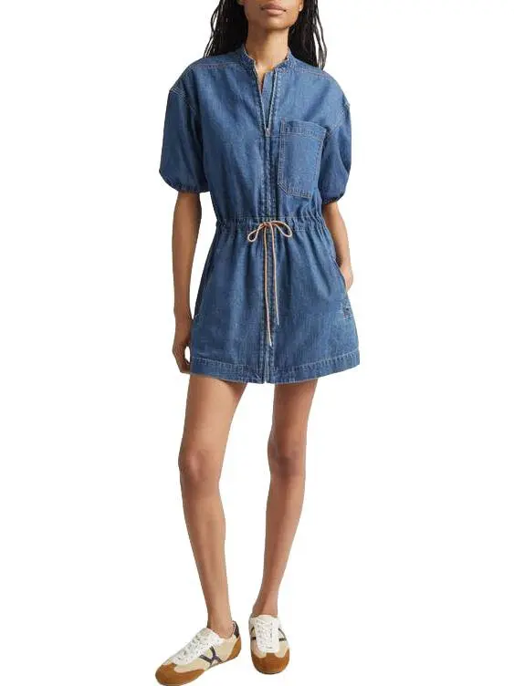 Veronica Beard Akerman Denim Minidress - City Stroll