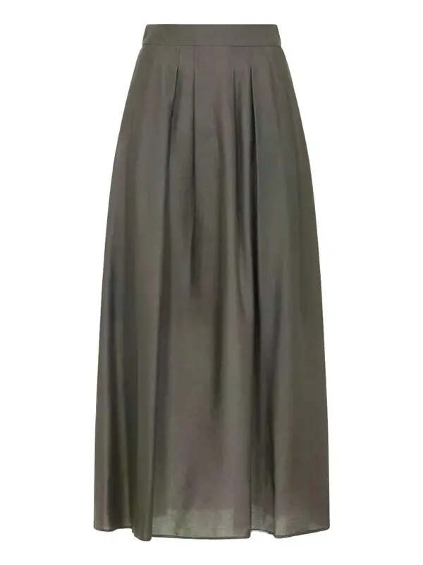 Peserico Pleated Midi Skirt - Brown