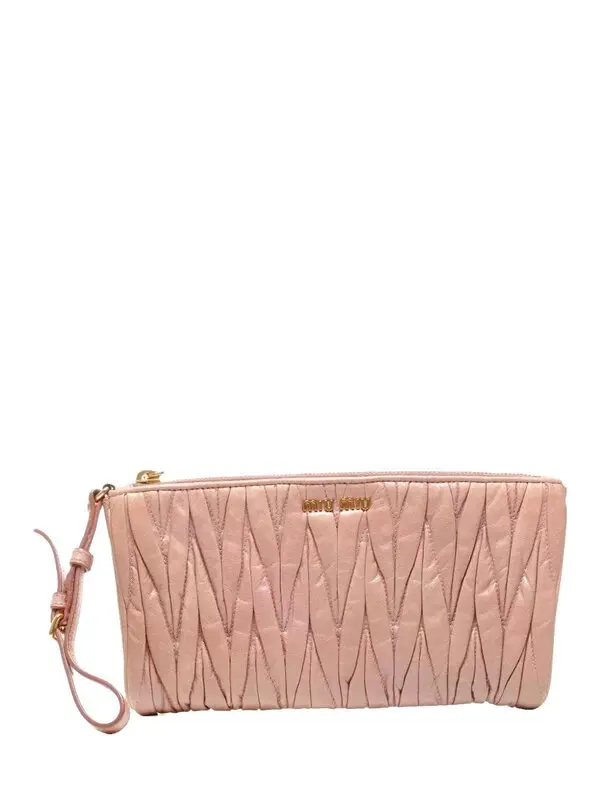 Miu Miu Matelasse Clutch Bag - Pink